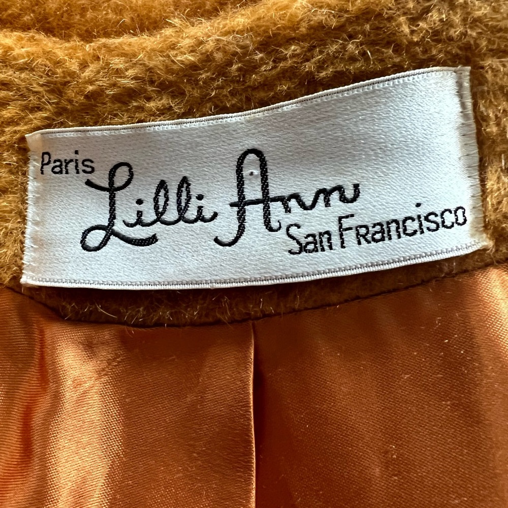 Vintage 1950’s Lilli Anne Orange Mohair Swing Coat!! - Gem